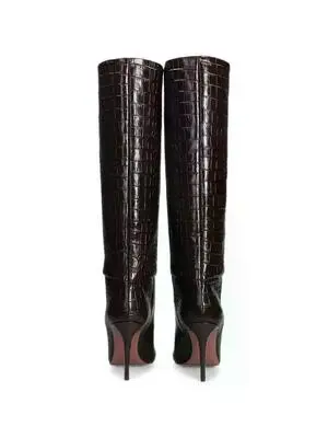 Paris Texas Croc-effect Leather Boots