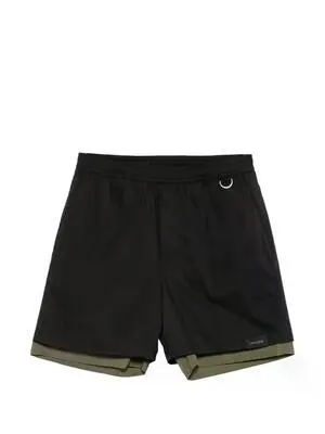 LOW BRAND Layered-design Shorts - Black
