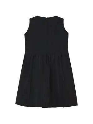 TOUT A COUP Ruched Sleeveless Round Neck Mini Dress