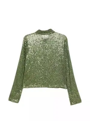 SIEDRES Sequin Embellished Long Sleeve Shirt