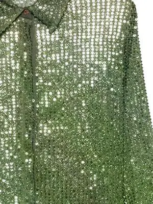 SIEDRES Sequin Embellished Long Sleeve Shirt