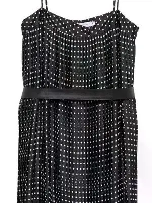 SIMONA CORSELLINI Polka-dot Pleated Midi Dress