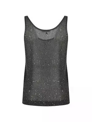 Patrizia Pepe Sequin Embellished Sleeveless Top
