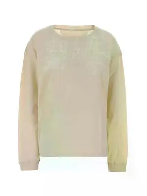 MAISON MARGIELA Logo Print Long-sleeve T-shirt - Neutrals