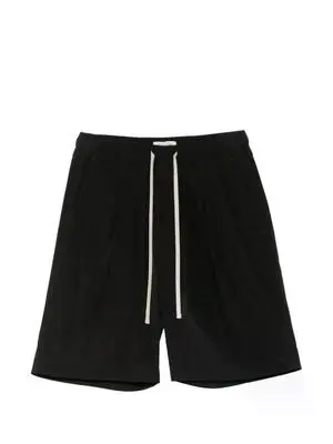 STATE OF ORDER Pleated Drawstring Shorts - Black