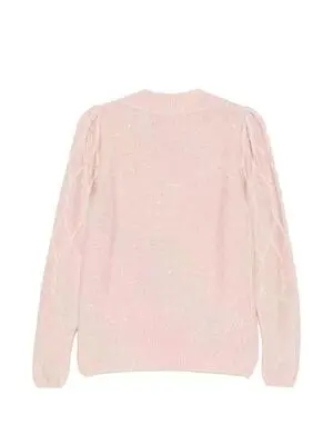 D.exterior Sequin-embellished Cable-knit Sweater