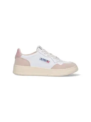 AUTRY Medalist 01" Leather Sneakers - White