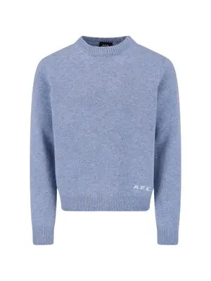 A.p.c. Edmond" Wool Sweater - Light Blue