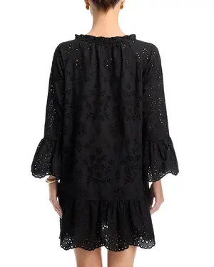 Aqua Embroidered Cover-up Dress Exclusive