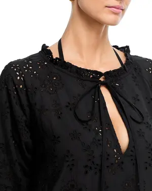 Aqua Embroidered Cover-up Dress Exclusive