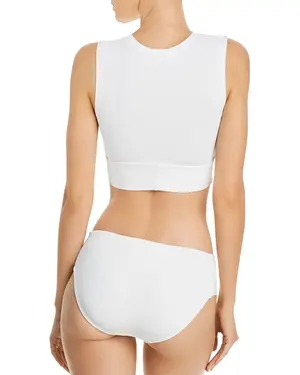 Robin Piccone Ava Tank Swim Top With Knot Detail