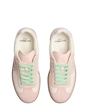 Balmain Swan Trainers In Smooth Leather And Suede - Multicolor