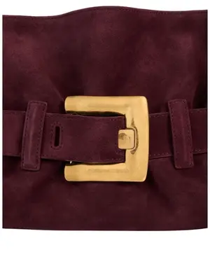 Balmain Medium Anthem Suede Leather Bag - Red