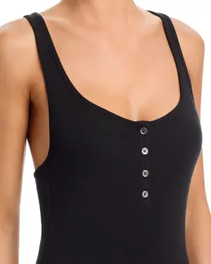 ATM Anthony Thomas Melillo Modal Rib Tank Dress - Black