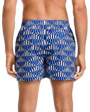 YUASA MENSWEAR Vertigo Diamonds 5" Swim Shorts
