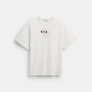 COACH X Brain Dead Organic Cotton T-shirt With Graphic Print - White
