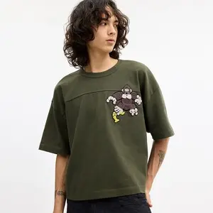 COACH X Brain Dead Embroidered Gorilla Mascot Cropped T-shirt