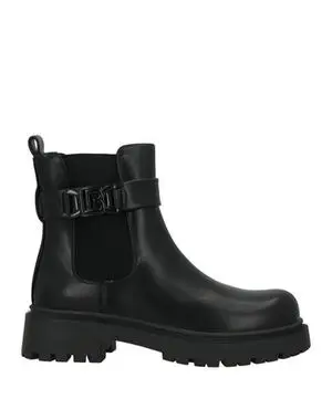 LAURA BIAGIOTTI Ankle Boots Size Synthetic Material, Elastic Fibres - Black