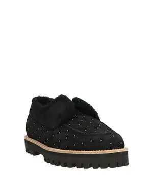 LE SILLA Suede Loafers With Crystal Embellishments