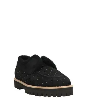 LE SILLA Suede Loafers With Crystal Embellishments