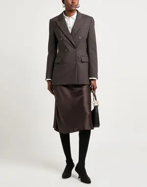 P.a.r.o.s.h Chocolate Virgin Wool And Elastane Double-breasted Blazer - Brown