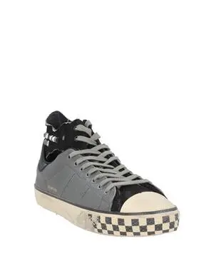 HIDNANDER High-top Sneakers In Leather And Textile Fibers