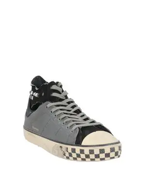 HIDNANDER High-top Sneakers In Leather And Textile Fibers