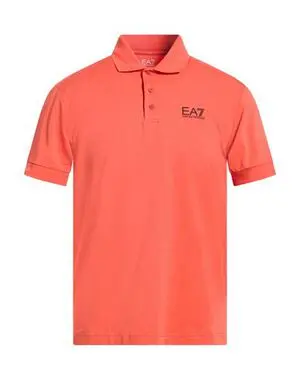 EA7 Polo Shirt Size Cotton, Elastane - Orange