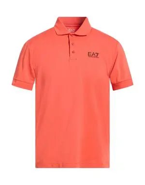 EA7 Polo Shirt Size Cotton, Elastane - Orange