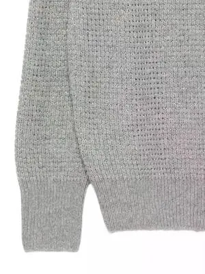 D.exterior Waffle Knit Roll Neck Sweater