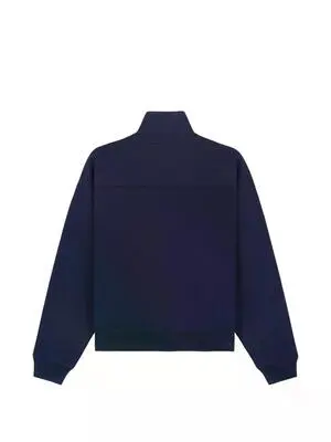 SPORTY & RICH Logo-print Quarter-zip Sweater