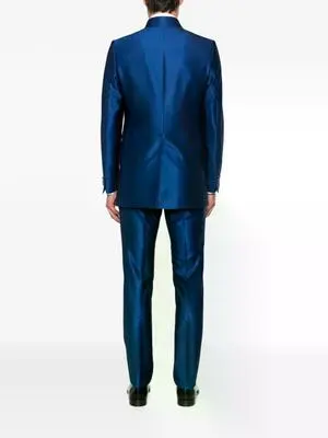 CARLO PIGNATELLI Mandarin-collar Suit