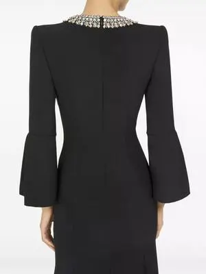 Jenny Packham Pueblo Embellished Neck Dress