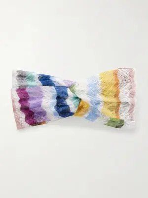 Missoni Striped Crochet Knit Headband