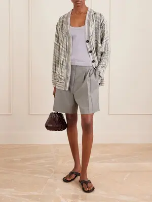 Missoni Metallic Knitted Tank Top - Silver