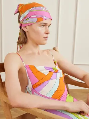 Emilio Pucci Printed Silk-twill Headscarf