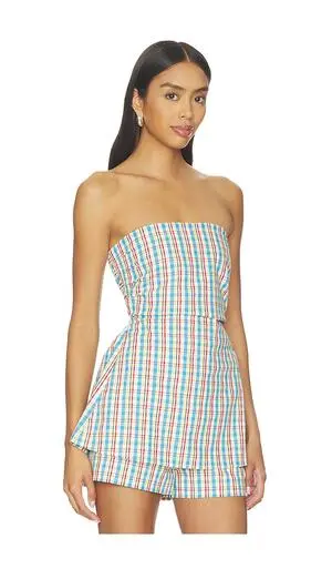 Faithfull The Brand Isole Top In Cream,blue