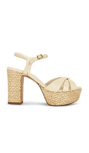 Schutz Keefa Raffia Platform Sandal In Beige