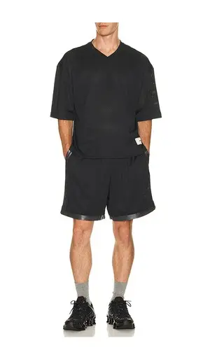 SKIMS V-neck Cropped Jersey In Black