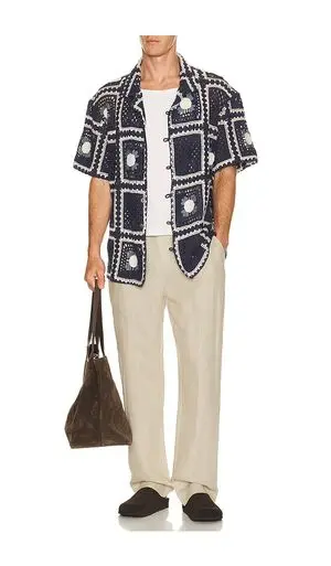 CHE Tejer Crochet Shirt In Black
