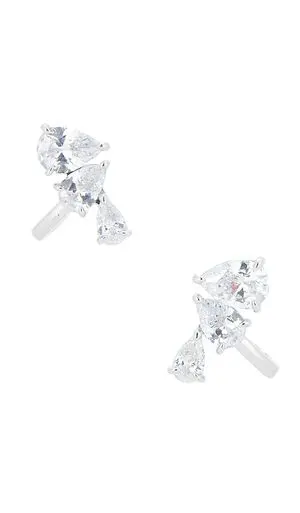 Shashi Porter Ear Cuff In Metallic - Silver