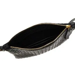 Bottega Veneta Medium Intrecciato Piccolo Nappa Pouch - Black