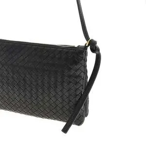 Bottega Veneta Medium Intrecciato Piccolo Nappa Pouch - Black