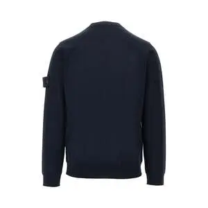 Stone Island Ghost Virgin Wool Crewneck Sweater - Blue