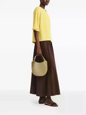 Longchamp Le Foulonné Grained Leather Handbag - Neutrals