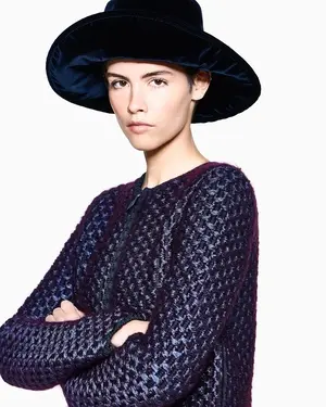 Giorgio Armani Wide-brimmed Velvet Hat