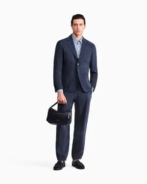 Giorgio Armani Striped Cotton And Silk Shirt With Chest Pocket