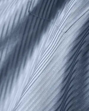 Giorgio Armani Striped Cotton And Silk Shirt With Chest Pocket