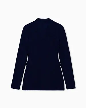 Giorgio Armani Double-breasted Viscose Blazer With Lapels And Flap Pockets