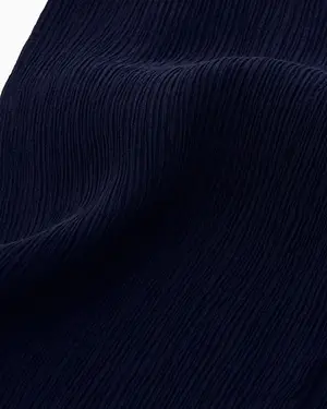 Giorgio Armani Sciarpina In Creponne Misto Seta Con Estremità A Punta - Blue